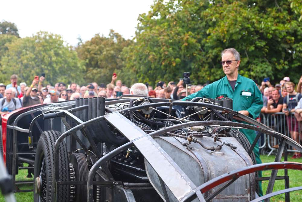 Rear Engine of Land Speed Record breaker Sunbeam 1000hp started up for ...
